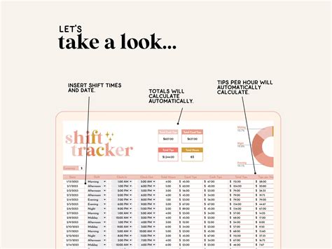 Tip Tracker Spreadsheet Google Sheets Shift Tracker Income Tracker Task Spreadsheet