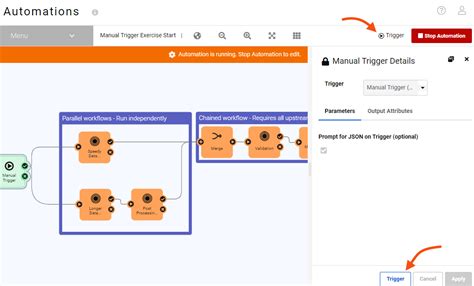 Run An Automation Using The Manual Trigger Fme Support Center