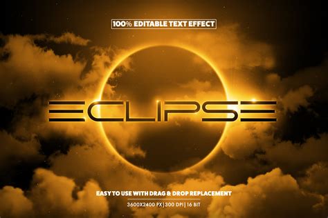 Eclipse Text And Logo Effect Creative Market