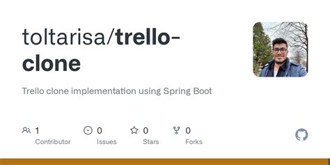 Github Toltarisatrello Clone Trello Clone Implementation Using Spring Boot