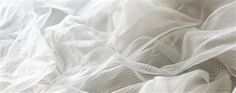 White Mesh Netting Delicate White Mesh Netting On A White Background Creating A Light And Airy