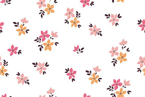 원활한 꽃무늬 귀여운 작은 꽃이 있는 심플한 리버티 Ditsy 프린트 벡터 디자인 인쇄 섬유 종이 0명에 대한 스톡 벡터 아트 및 기타 이미지 Istock