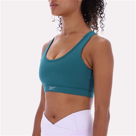 Reebok Apparel Women Rbk Dry Motion Sports Bra Retro Teal Reebok Canada