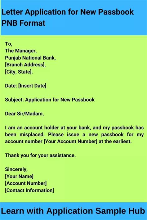 Application For New Passbook 15 Samples