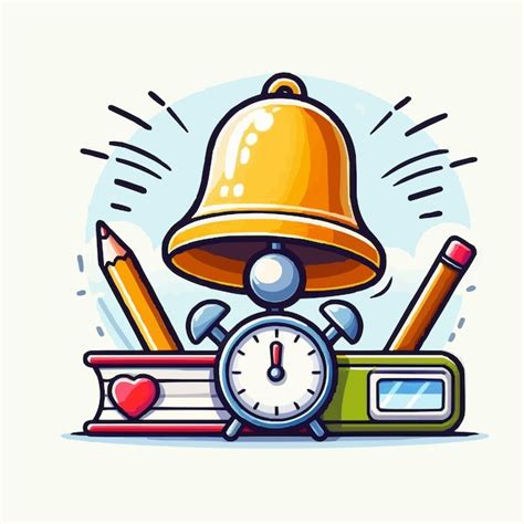 Vectoor Gratuit Sonnerie De Cloche Alarme Dessin Animé Icône