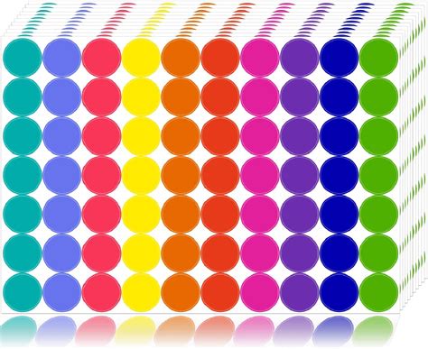 6720 Pcs Small Dot Stickers Round Color Coding Labels Circle Dot Stickers Label