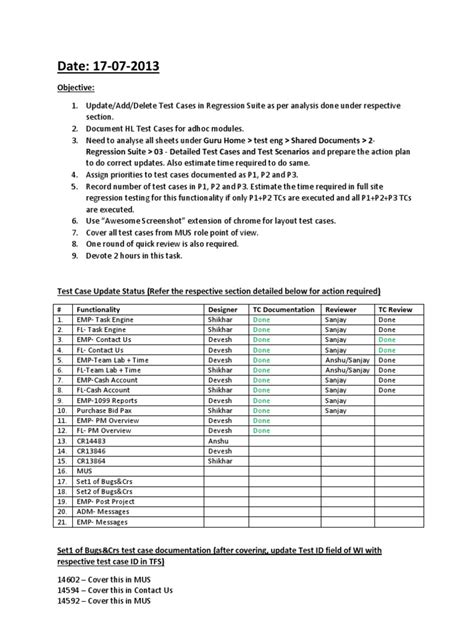 Pdf Regression Suite Test Case Update Plan Dokumen Tips