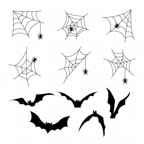 Premium Vector Spider And Bat Helloween