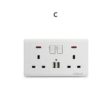 A Dubbele Muur Uk Plug Socket Gang Multifuncti Grandado