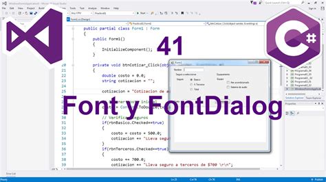 Programación Windows Forms C 41 Font Y Fontdialog Youtube