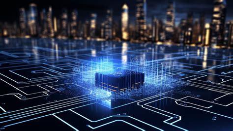 Abstract Circuit Board Background Showcasing Digital Technology And Electronics Evolution Stock