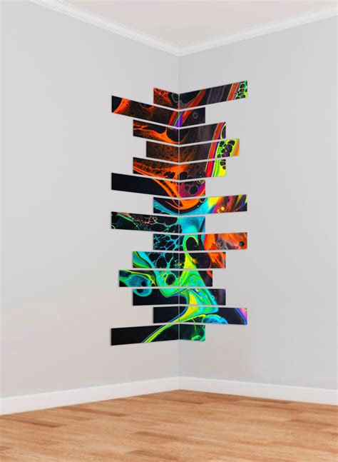 Abstract Art Corner Craft Wall Decoration Etsy