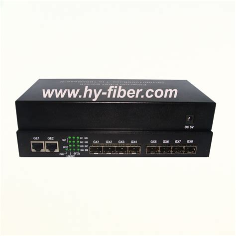Port Gigabit Ethernet Switch Dual Fiber Nm Km SFP And RJ GHCOMTEK