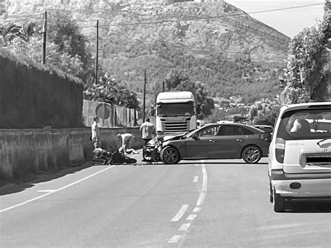 Grave Accidente En La Carretera De Xàbia A Benitatxell