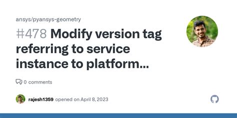 Modify Version Tag Referring To Service Instance To Platform Type Issue Ansys Pyansys