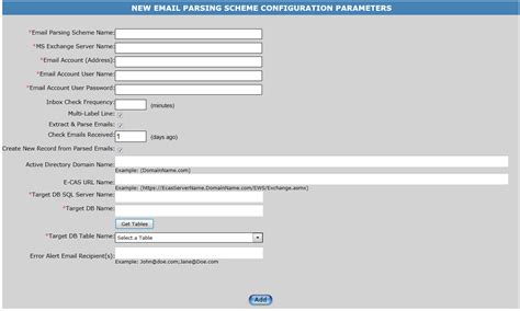 EMail Parser Scheme Configuration Reporting And Notifications