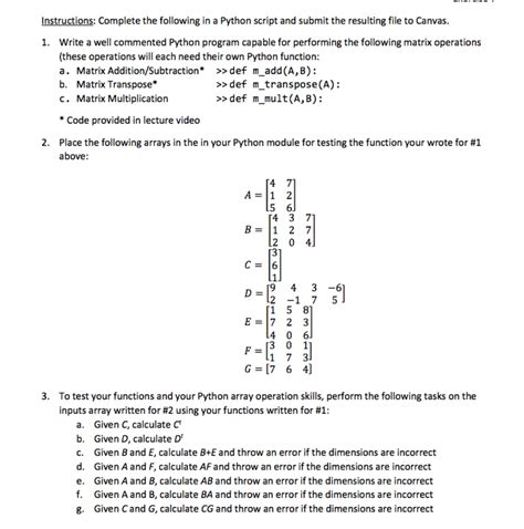 Nstructions Complete The Following In A Python Chegg