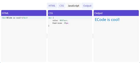 GitHub Pengfeiw Ecode Online Editor For Html Css Javascript