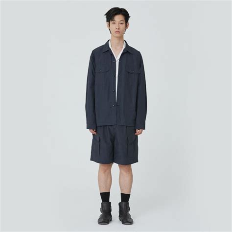 샴브레이 셔츠자켓네이비 감도 깊은 취향 셀렉트샵 29cm