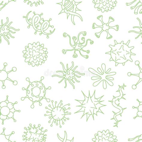 Virus Seamless Pattern Background Coronavirus Viral Bacteria