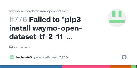 failed to pip3 install waymo open dataset tf 2 11 0 1 6 1 on linux