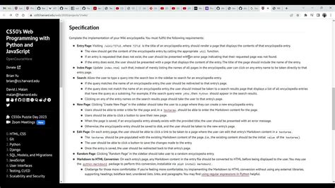 Cs50 Web Programming Project 1 Wiki Youtube