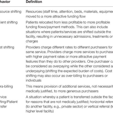 Conceptual Framework For Provider Behavior To Multiple Funding Flows