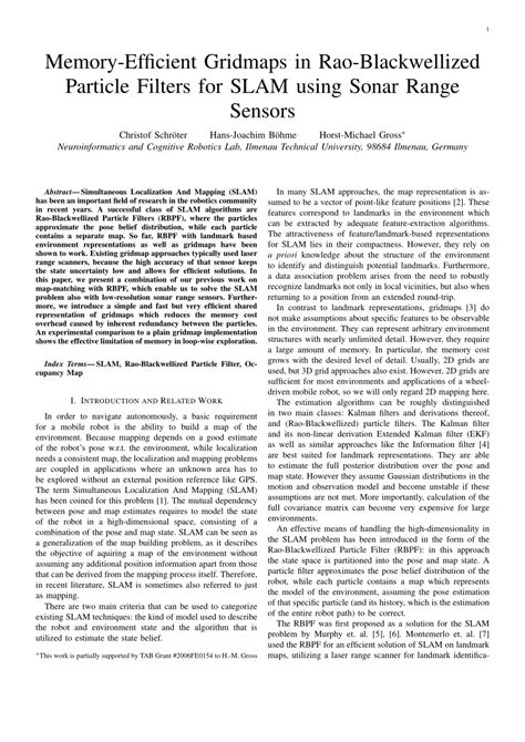 pdf memory efficient gridmaps in rao blackwellized particle filters