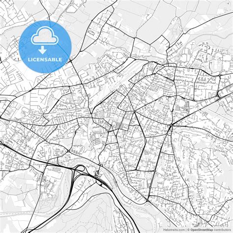 Vector Pdf Map Of Annemasse France Hebstreits