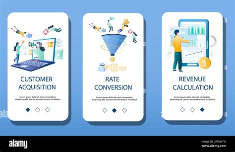 Finance Management Mobile App Onboarding Screens Vector Template Stock
