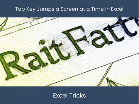 Double The Typing Speed In Excel With Tab Key
