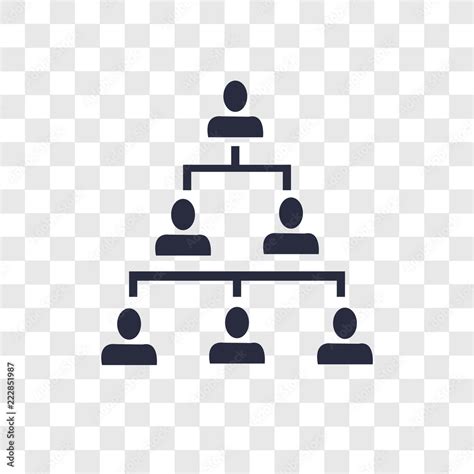 Hierarchical Structure Vector Icon Isolated On Transparent Background