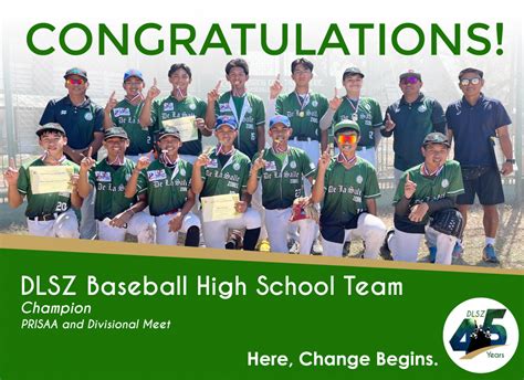 Dlsz High School Baseball Team Takes Championship Titles In Four Events