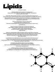 Comprehensive Guide To Lipids In Living Organisms Course Hero