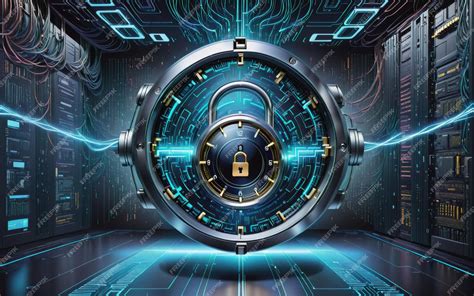 Premium Ai Image A Cybersecurity Padlock Symbol Takes Center Stage Against A Backdrop Of