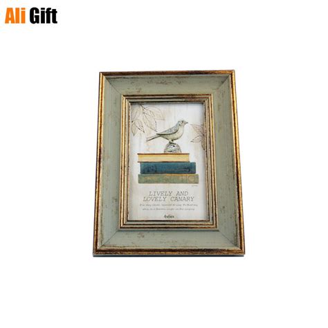 Badu Bg Дървена рамка за снимки Винтидж портретни рамки за снимки 6 инча 7 инча Годишнина от