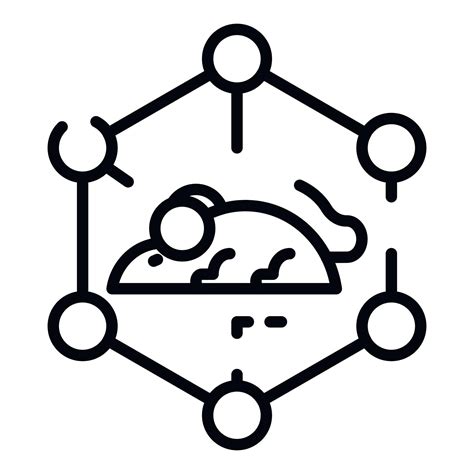 Molecular Lattice And Mouse Icon Outline Style 15173844 Vector Art At Vecteezy