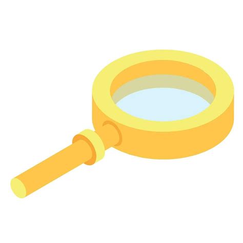 Isometric Magnifier Icon In Yellow Color 24241474 Vector Art At Vecteezy