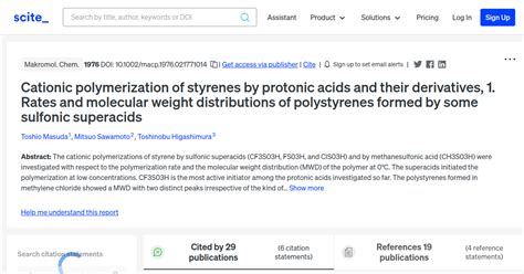 Cationic Polymerization Of Styrenes By Protonic Acids And Their