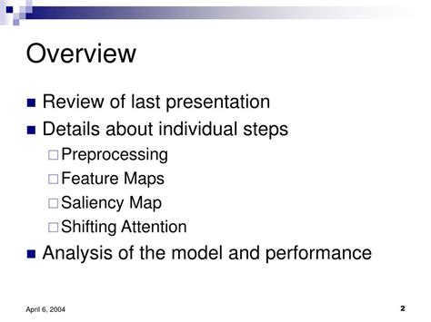 Ppt Implementation Of A Visual Attention Model Powerpoint