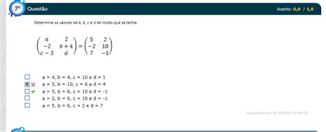 Determine os valores de a b c e d de modo que se tenha Logística