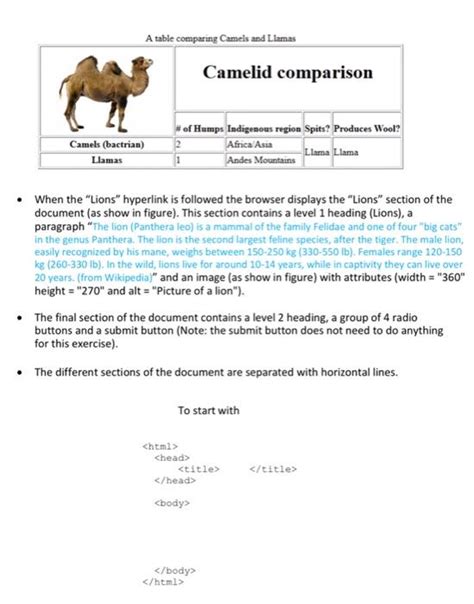 Solved Exercise HTML Create A Web Page That Looks As Chegg