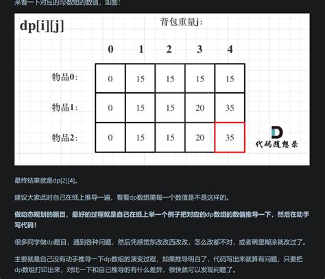 tag动态规划 刷题预备知识 2 0 1背包理论基础和二维数组 一维数组解法模板 0 2 csdn博客