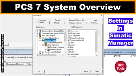 Pcs 7 System Overview Settings In Simatic Manager Youtube