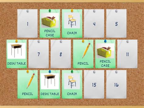CLASSROOM OBJECTS 2 Matching Pairs