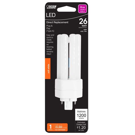 Feit Pl Gx24q 3 4 Pin Led Light Bulb Soft White 26 Watt Equivalence 1 Pk Ace Hardware
