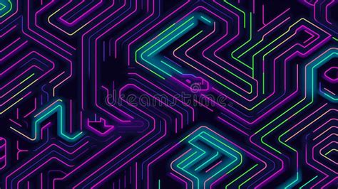 Ai Generated Illustration Of An Illuminated Circuit Board With Multi