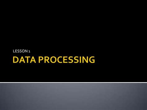Data Processing Ppt
