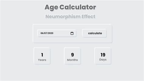 Create A Age Calculator Using Html Css And Javascript Age Calculator