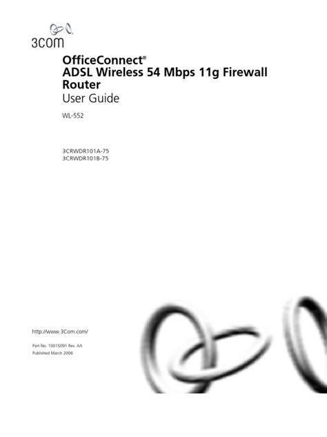 3com Officeconnect Adsl Wireless 54 Mbps 11g Firewall Router User Guide Pdf Wireless Lan